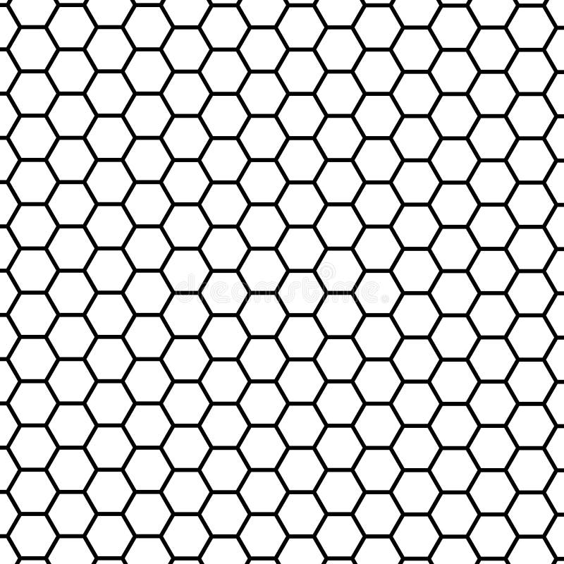 Illustration of Black Hexagon Honeycomb Pattern Stock Vector ...