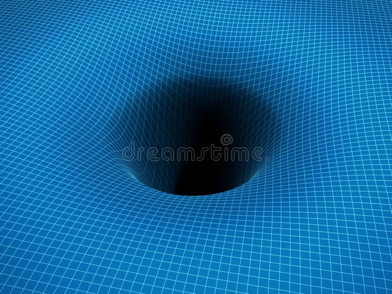 Illustration of Black Hole. Stock Illustration - Illustration of ...