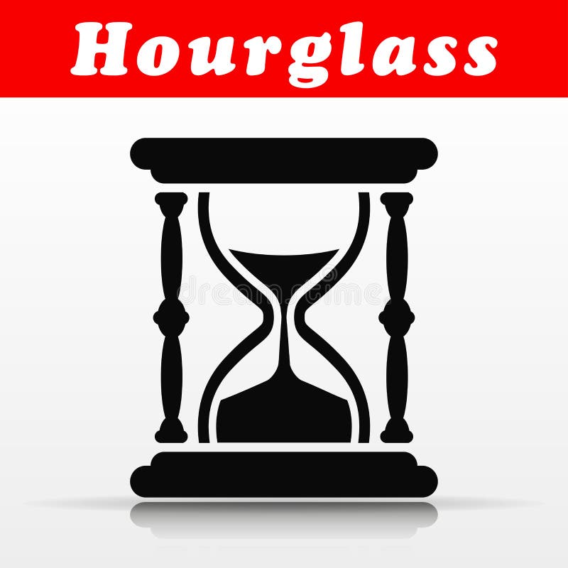 Black Hourglass Vector Icon Design Stock Vector - Illustration of clock ...