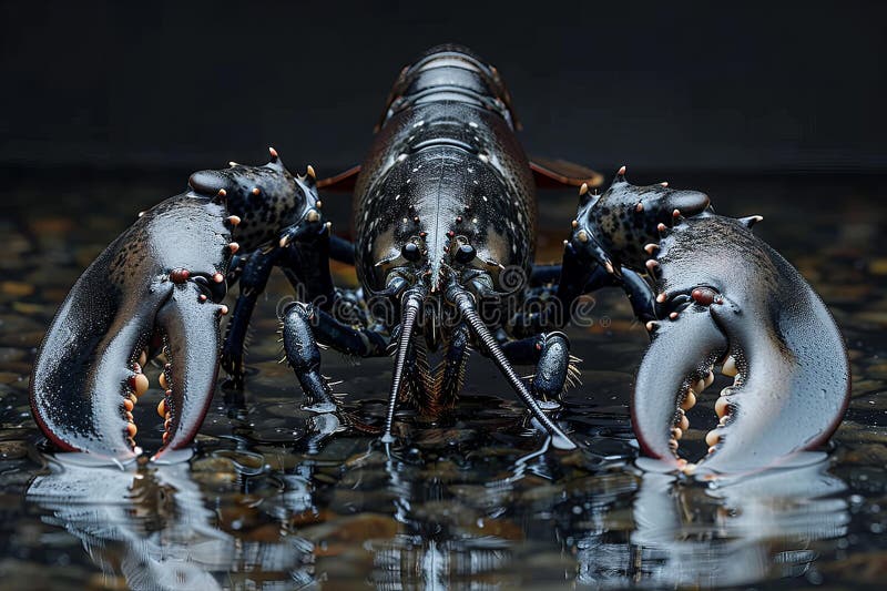 Black Lobster Drawing, Vector Stock Vector - Illustration of vector ...