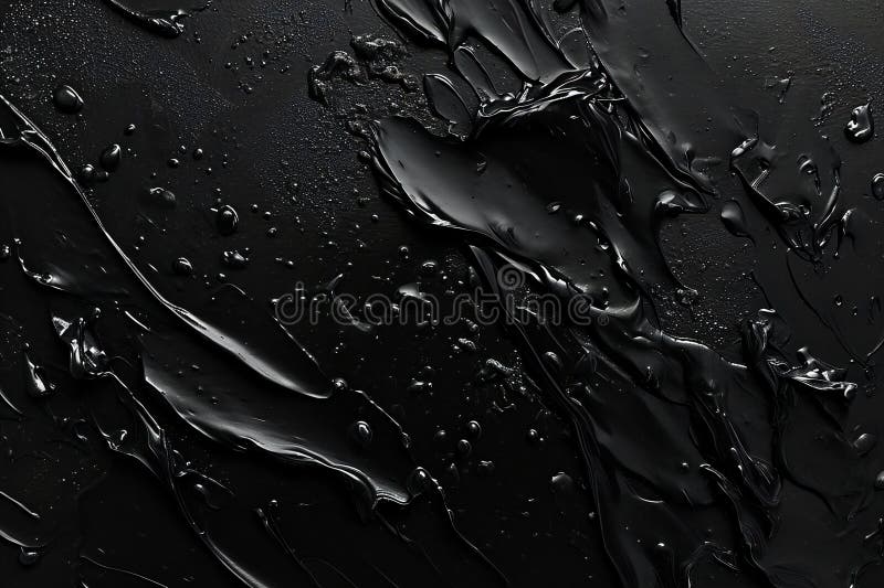 Black Oil Paint on a Black Background, Abstract Background for Design ...
