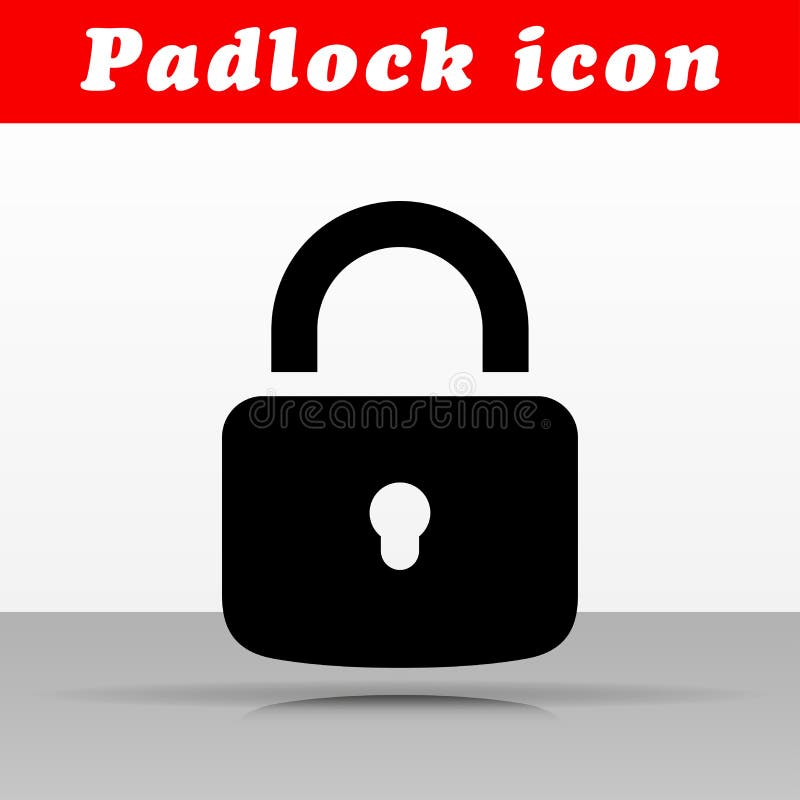 Black Padlock Vector Icon Design Stock Vector - Illustration of secure ...