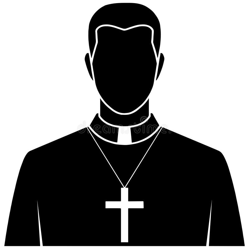Illustration of a Priest Icon, Isolated Stock Vector - Illustration of ...