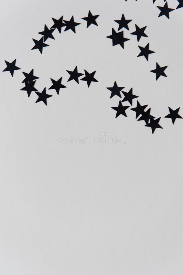 Illustration of Black Small Starts on a White Background. Stock Image ...