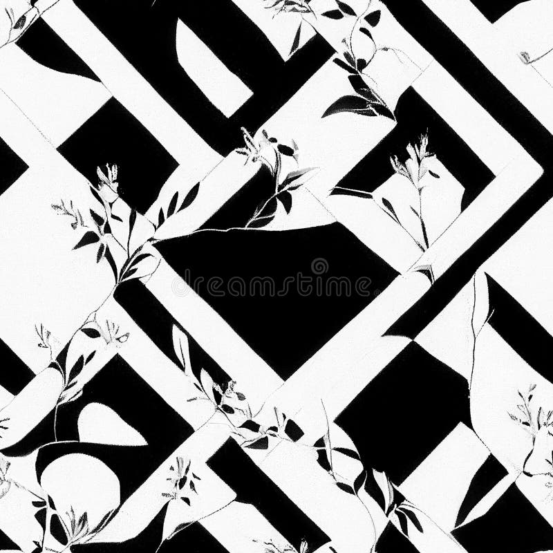 Illustration of Black and White Abstract Seamless Pattern Tile Stock ... Illustration of Black and White Abstract Seamless Pattern Tile Stock ...