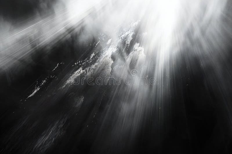 A Black and White Photograph of a Blurry Light, High Quality, High ...