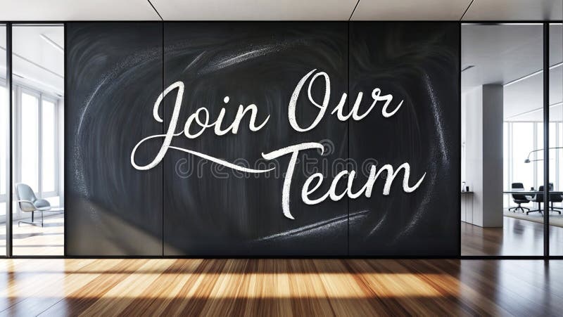 Illustration of the Blackboard with the Word Text "join Our Team" Stock ...