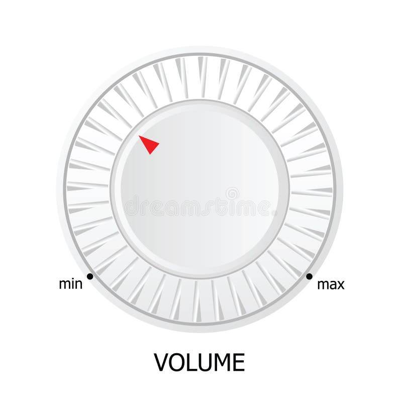 Illustration Blanche De Vecteur De Bouton De Volume Illustration de ...
