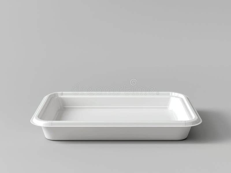 Illustration of a Blank Disposable Food Package. Stock Image - Image of ...