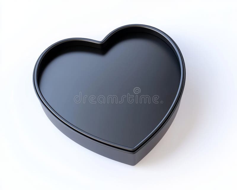 An Illustration of a Blank Hard Cardboard Box in the Shape of a Heart ...