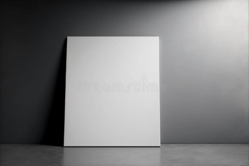 Blank Square Canvas Leaning Against a Gray Wall, Arts & Architecture ...