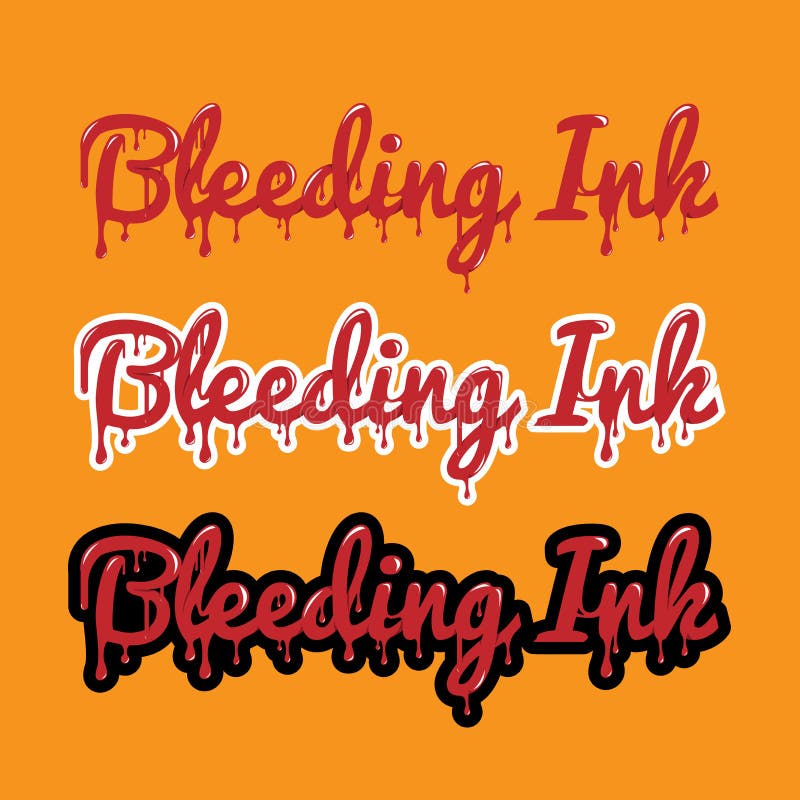Illustration bleeding ink stock vector. Illustration of logo - 54055549