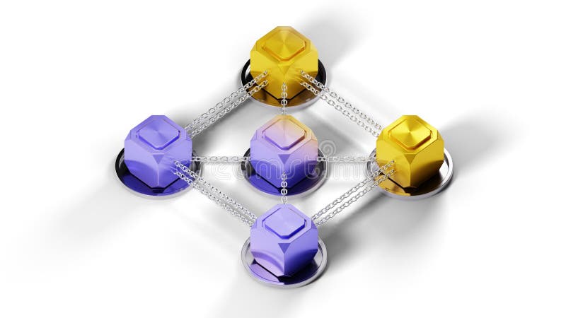 Illustration Of Blockchain Network Communication Using Interconnected 7423