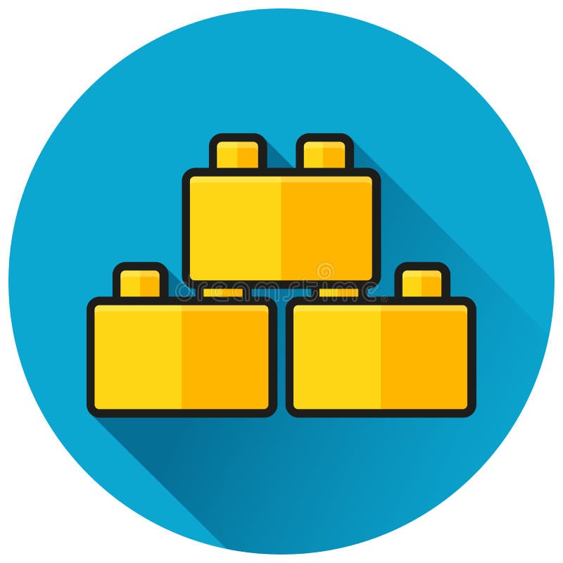 Blocks Circle Blue Flat Icon Stock Vector - Illustration of ...