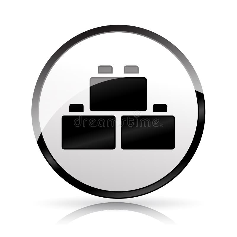 Blocks Icon on White Background Stock Vector - Illustration of ...