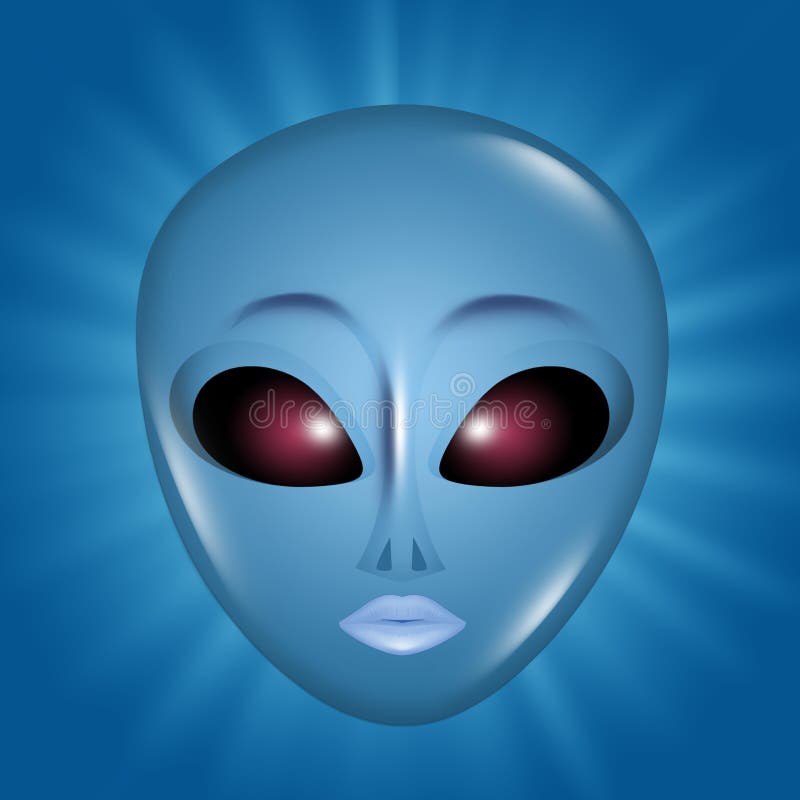 Illustration of Blue Alien Face Stock Illustration - Illustration of ...