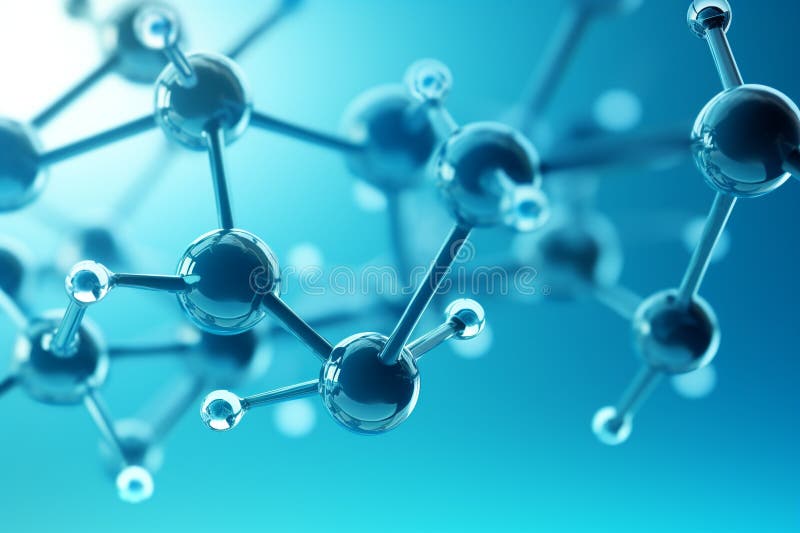 Illustration of Blue Background with Hydrogen Molecule. Generative AI ...