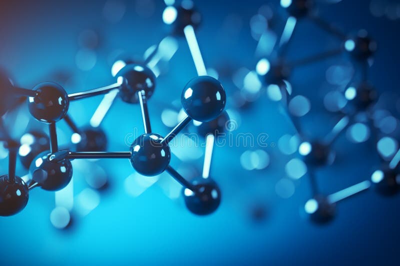 Illustration of Blue Background with Hydrogen Molecule. Generative AI ...