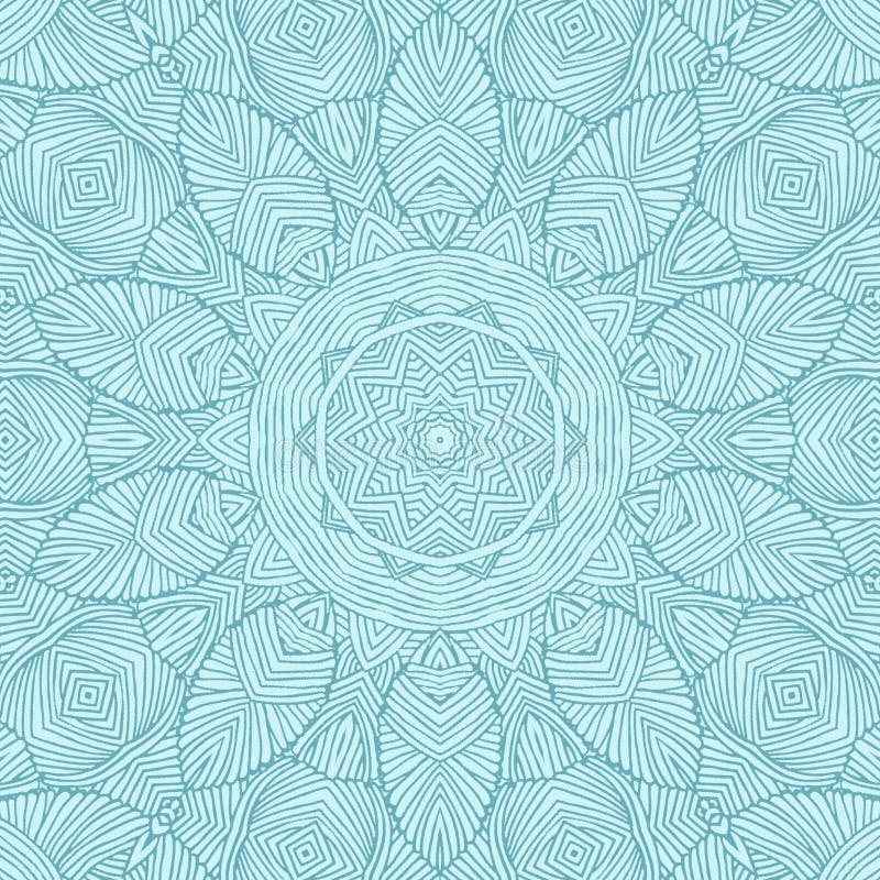 Illustration of Blue Background with Mandala Pattern Stock Illustration ...