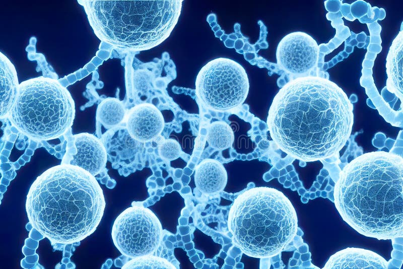 Illustration of Blue Bacteria Cells Stock Illustration - Illustration ...