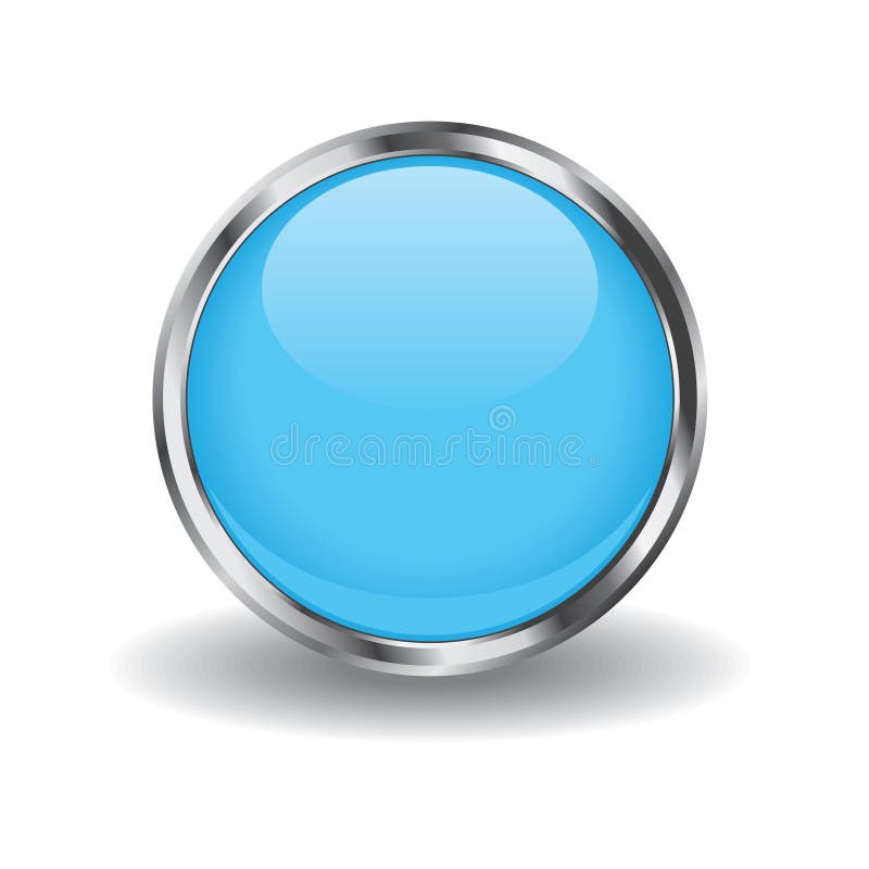 Illustration of a Blue Button Stock Vector - Illustration of design ...