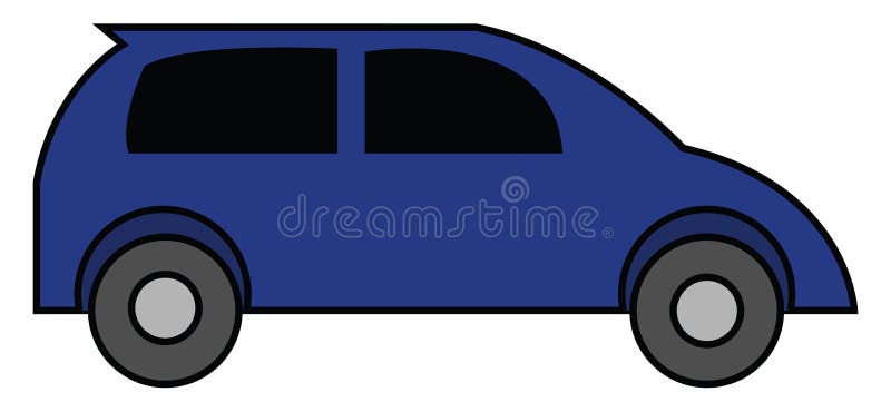 Illustration of a blue car stock vector. Illustration of vehicle ...