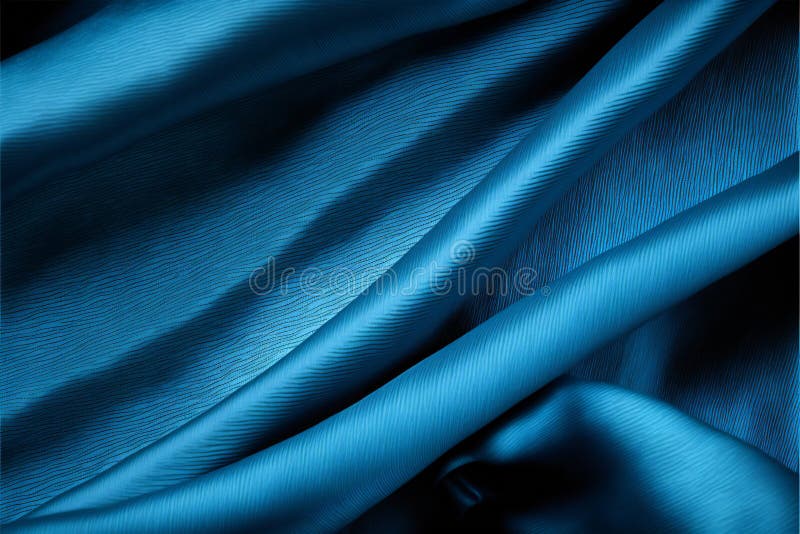 Blue Cloth Background Fabric, Creative Digital Illustration Painting ...