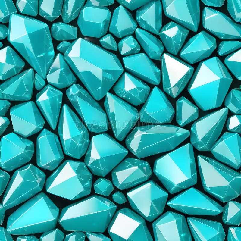 Illustration of Blue Crystal Background, Geometric Polygonal Design, AI ...