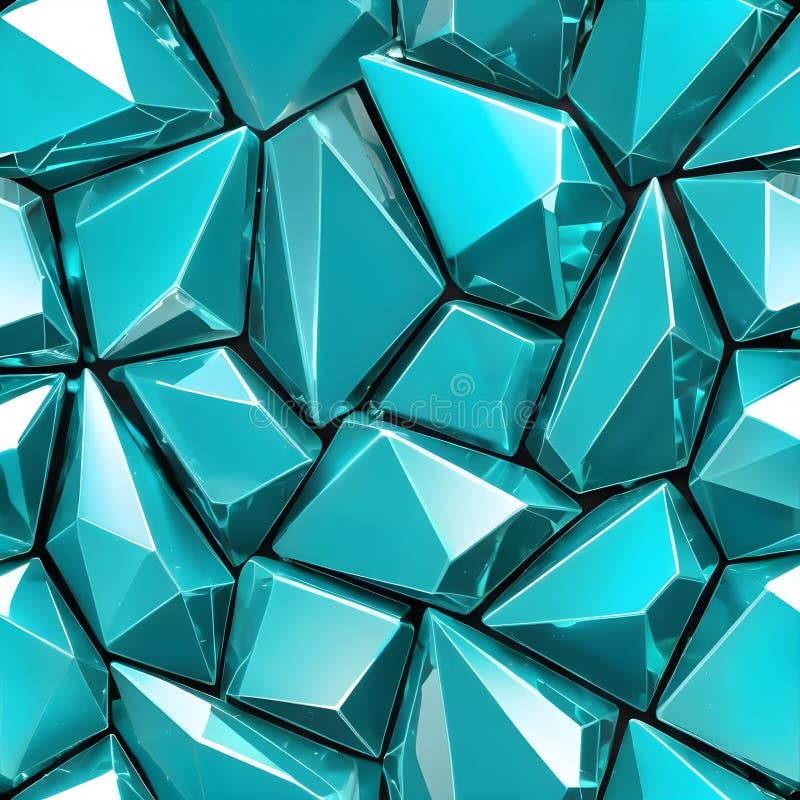 Illustration of Blue Crystal Background, Geometric Polygonal Design, AI ...
