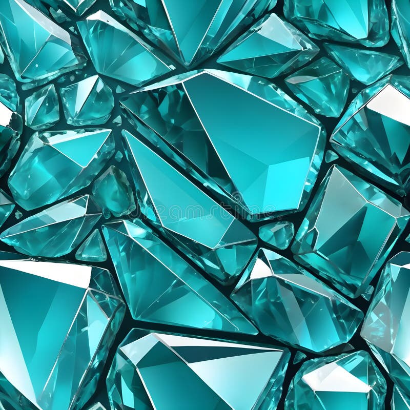Illustration of Blue Crystal Background, Geometric Polygonal Design, AI ...