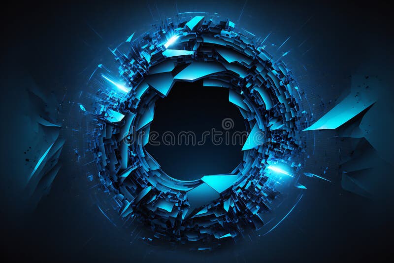 Blue Geometric Shape Technology, Abstract, Backgrounds Stock ...