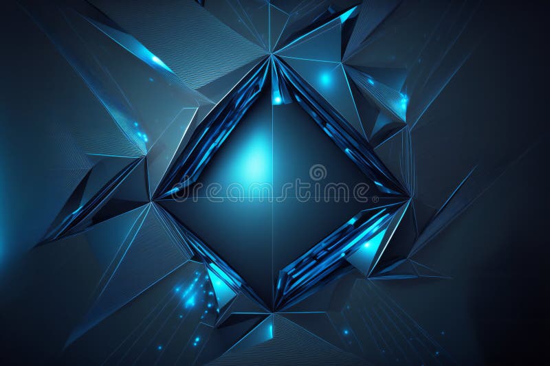 Blue Geometric Shape Technology, Abstract, Backgrounds Stock ...