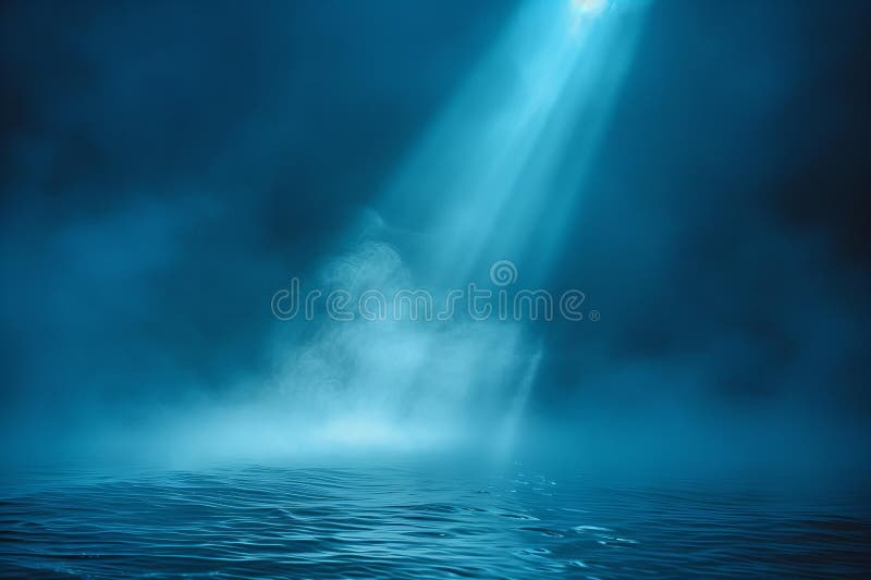 Illustration of Blue Gradient Background with a Spotlight, Light Blue ...