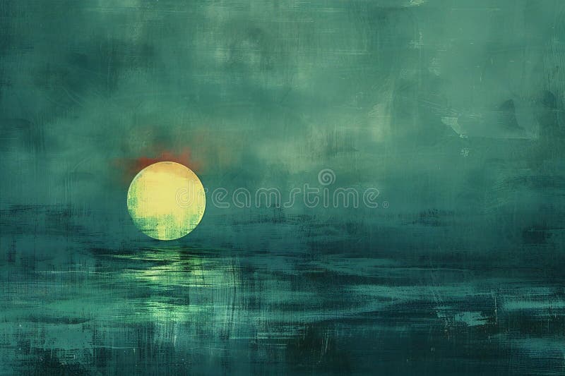 Blue and Green Blurry Wallpaper with Green Sun, High Quality, High Resolution Stock Illustration ...