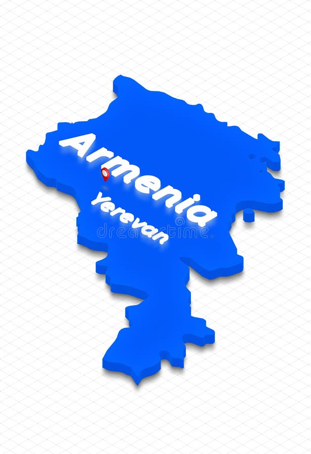 3d Isometric Map of Yerevan is a City of Armenia Stock Vector ...