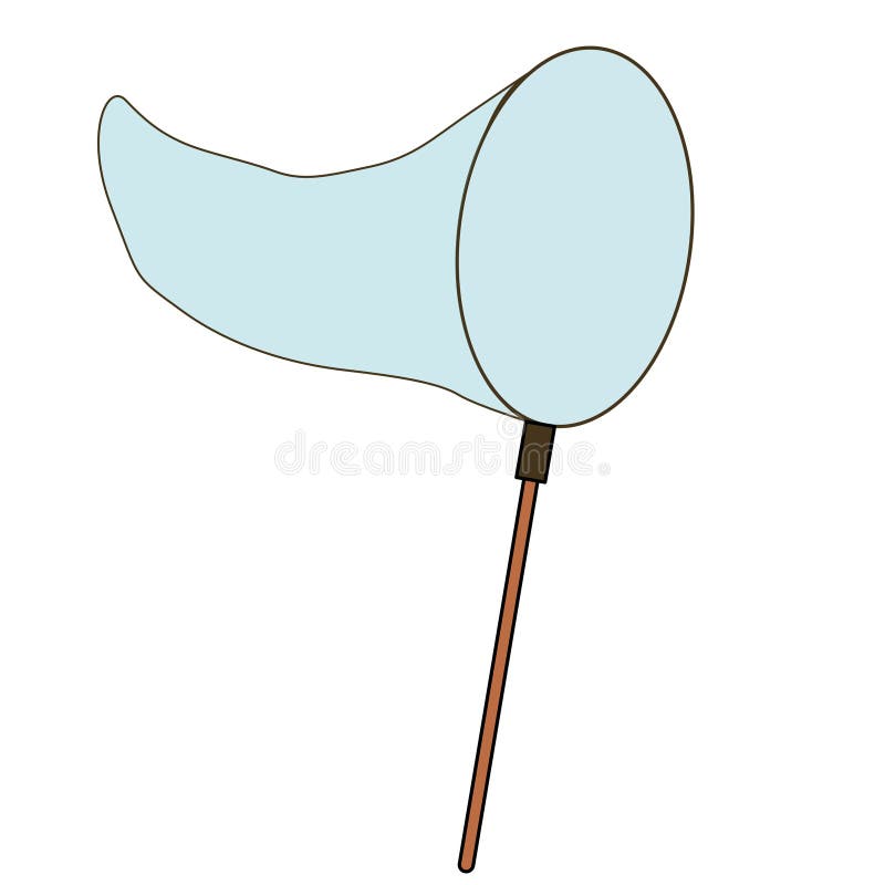 Illustration of a Blue Insect Net. Cartoon Stock Illustration ...