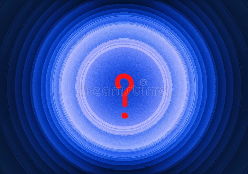 Illustration of Blue Light with Question Mark. Stock Illustration ...