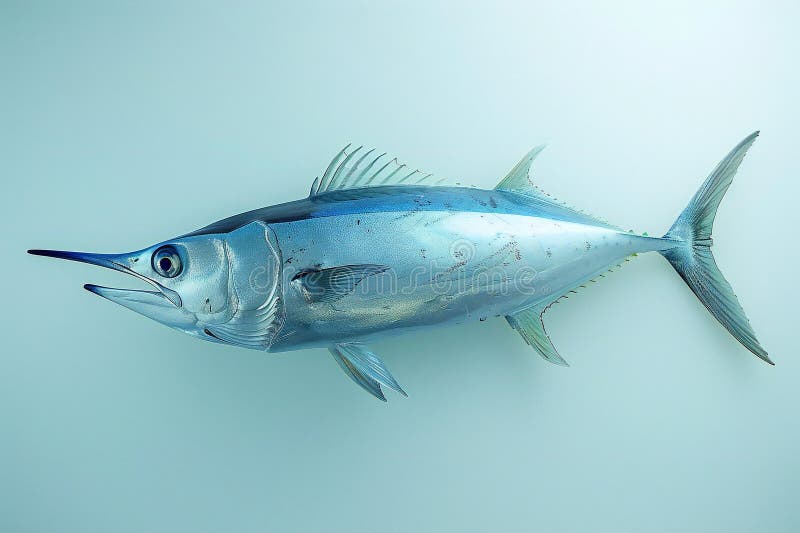 Illustration of Blue Marlin Fish Isolated on White Background, Hyper ...