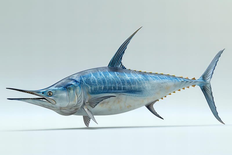 Illustration of Blue Marlin Illustration, White Background, Simple ...