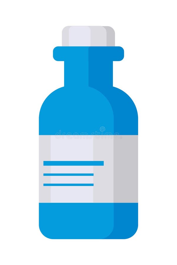 Blue Medicine Bottle Icon on White Stock Vector - Illustration of ...