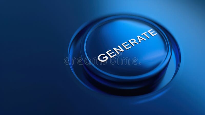 Illustration of a Blue Metallic 3d Button with the Word Generate on it ... Illustration of a Blue Metallic 3d Button with the Word Generate on it ...