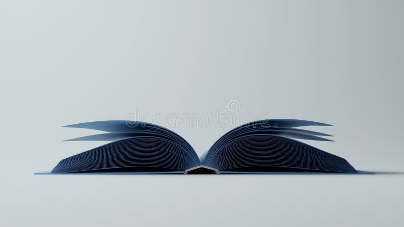 Illustration of a Blue Open Book Icon Isolated on a White Background in ...
