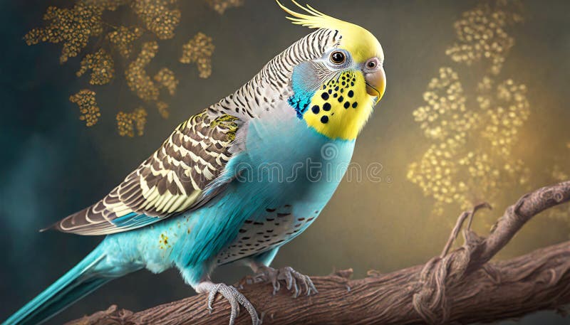Illustration of a Blue Parakeet Stock Illustration - Illustration of ...