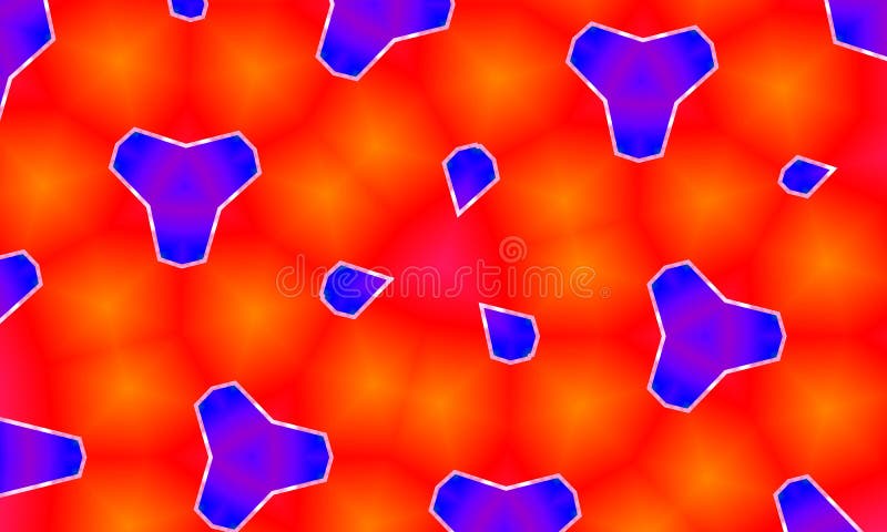 Illustration of Blue Patterns on a Red-orange Texture Background Stock ...
