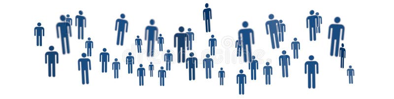 Illustration of the Blue People Icons Isolated on a White Background ...