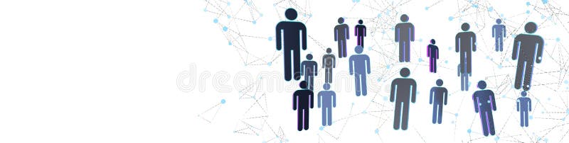 Illustration of the Blue People Icons Isolated on a White Background ...
