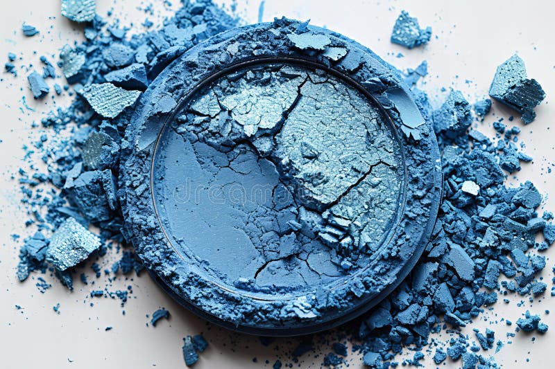 Illustration of Blue Powder Compact on a White Background, High Quality ...