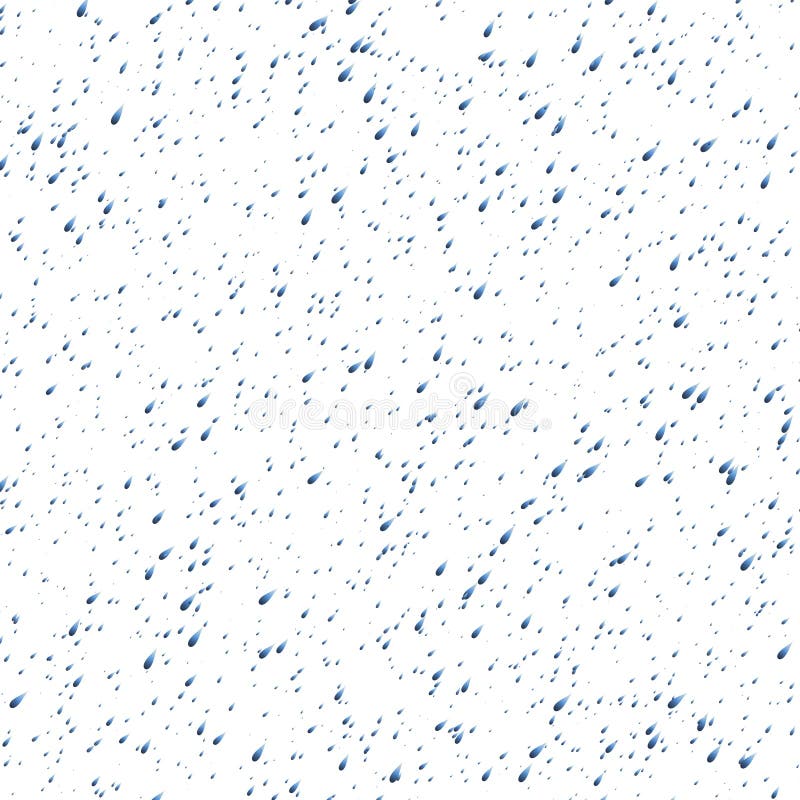Illustration of Blue Raindrops on a White Background. Stock ...