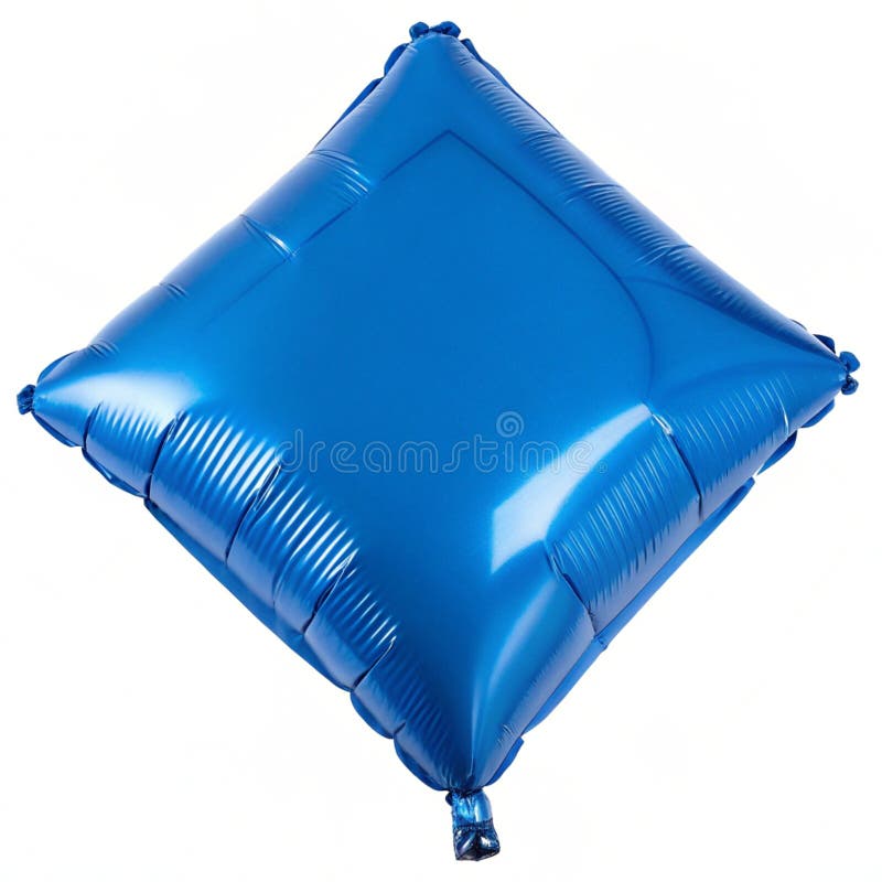 Blue Rectangular Shaped Foil Balloon Stock Illustration - Illustration ...