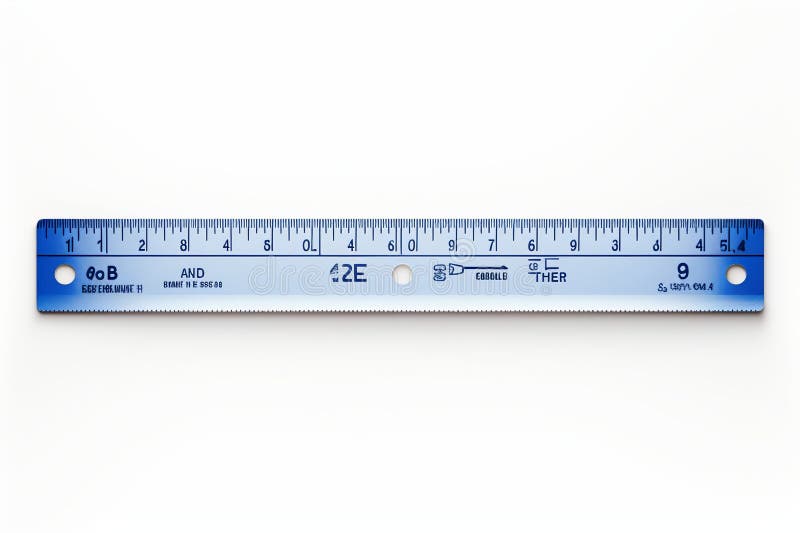 Illustration of a Blue Ruler with the Word White Background, Generative ...